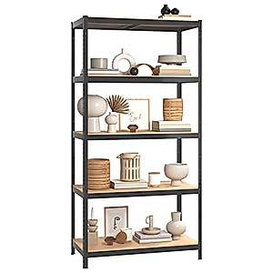 vidaXL 5-Layer Storage Shelf Anthracite Steel&Engineered Wood