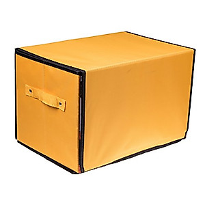 Clever Creations Collapsible Toy Storage Organizer and Play Mat for Kids - Perfect Toy Chest for Organizing Books, Toys, Games, and more - Construction Site Theme