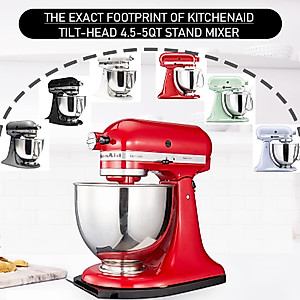 Upgrade Mixer Slider for KitchenAid Stand Mixer 4.5-5 Qt, Kitchen Appliance Sliding Tray Mixer Mover Mixer Mat with Smooth Rolling Wheels for Tilt-Head Stand Mixer, KitchenAid Artisan Tilt-Head Mixer