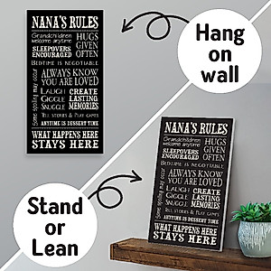 My Word! Nana's Rules Decorative Sign