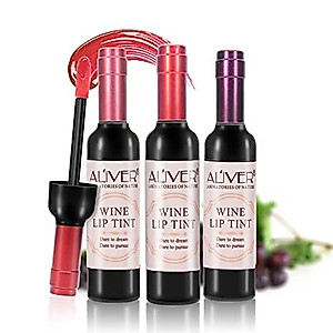Blue Finger 6 Colors/Set Wine Lipstick, Wine Lip Tint,Matte Long-Lasting Waterproof Lip Gloss Stain, Silky Lightness and Non-Sticky Make Up Lip Sticks Wine Bottle, 0.25 Ounce