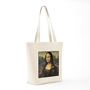 CafePress Vintage Mona Lisa Tote Bag Natural Canvas Tote Bag, Reusable Shopping Bag