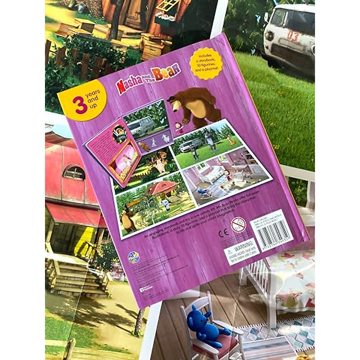 Disney Masha & the Bear My Busy Books - Storybook, 10 figurines, playmat