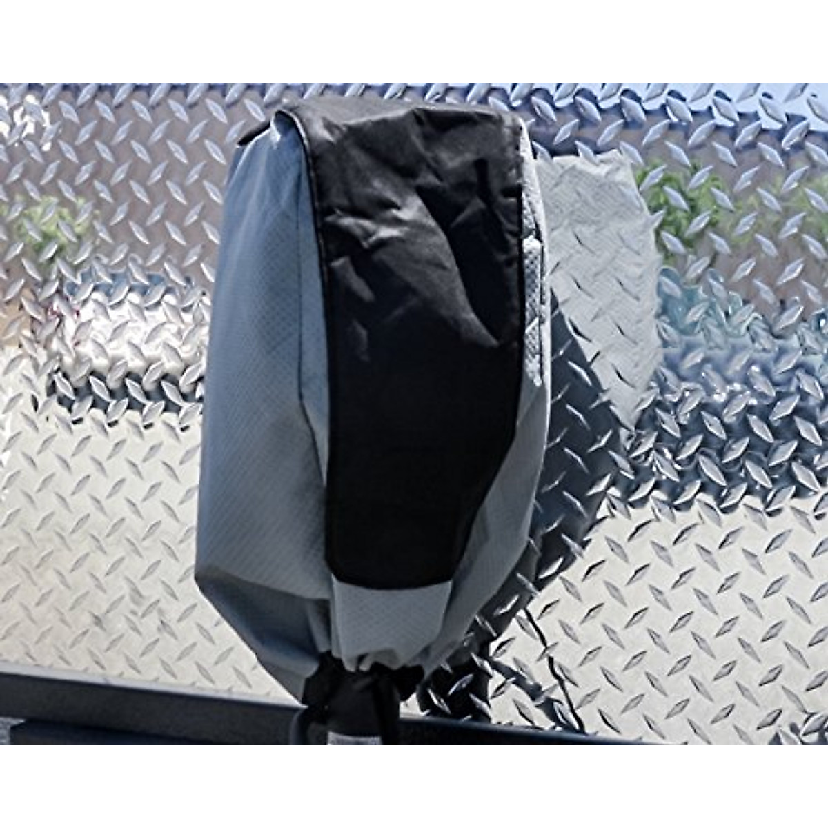 Camco Electric Tongue Jack Head Cover- Protects Your Electric Tongue Jack from Harmful UV Rays, Excess Moisture and Dirt and Debris (48356), Black,Grey