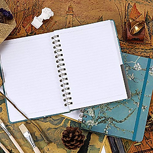 Ruled Journal/Notebook- Lined Journal, 6.3" X 8.35", Hardcover, Back Pocket, Strong Twin-Wire Binding with Premium Paper, College Ruled Spiral Notebook/Journal, Perfect for School, Office & Home