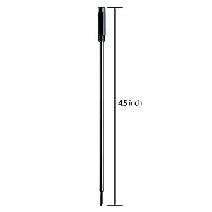 HeTaoCat Red Ink Refill Pack of 5, Replaceable Ballpoint Pen Refills, Medium Point Metal Refil (Black)