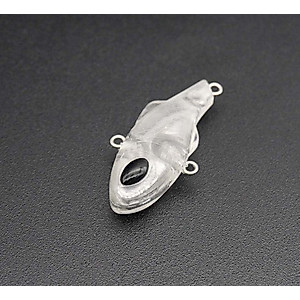 Free Eye 10PC Fishing Unpainted VIB Lure Blanks 36mm 4.5g Simulation Popperbait Topwater Freshwater Lipless Clear Hard Trout Salmon Artificial Bait