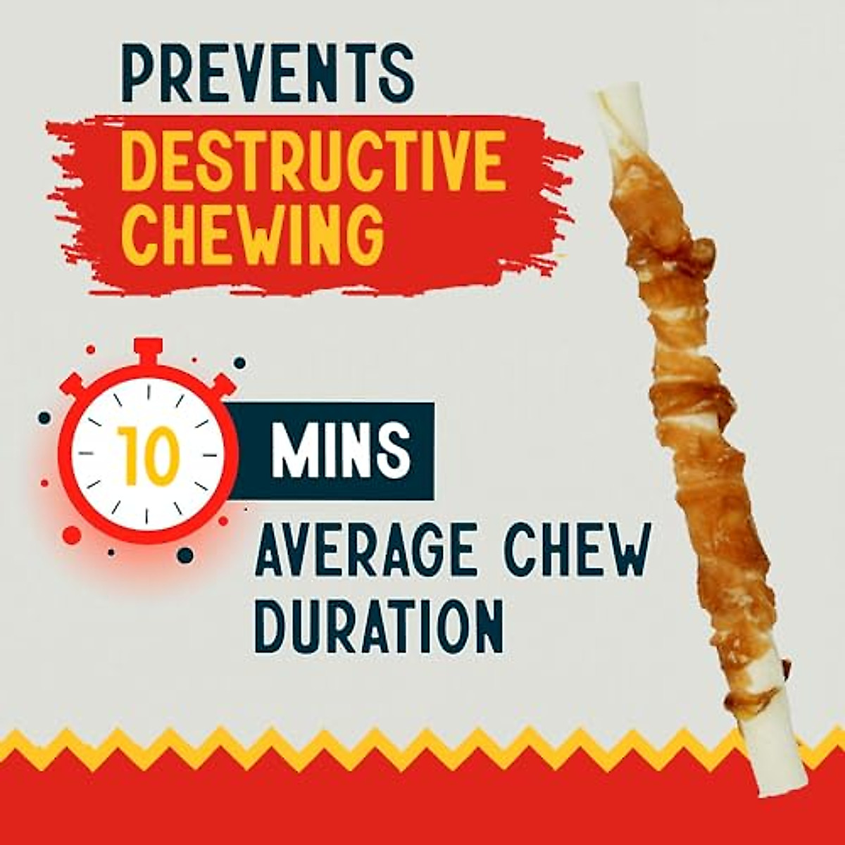Canine Chews Double Wrapped Chicken Dog Treats - 100% USA Chicken - 45pk