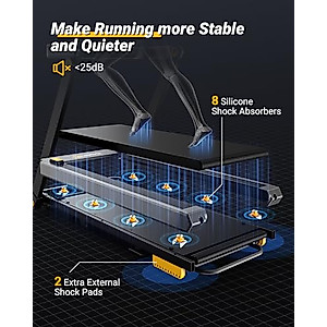 UREVO Treadmill with Desk, 3 in 1 Foldable Treadmill with Removable Desk, Install Free Under Desk Treadmill, 3HP Powerful Walking Treadmill for Office with Remote and 2s Folding
