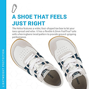 Xero Shoes Kelso Shoes for Women — Tennis, Walking, Work & Nursing Women's Shoes — Barefoot Feel, Zero Drop Heel, Wide Toe Box, Casual Minimalist Footwear — White, Size 7