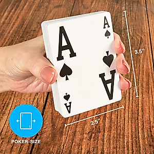 Brybelly Low-Vision Mega Index Playing Card Decks Mixed 12-Pack (6 Red/6 Blue) - Maximum Visibility and Maximum Playability Jumbo Index - Poker Wide - Big Numbers Macular Degeneration