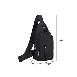 Sling Bag Crossbody Waterproof Backpack with USB Earbuds Hole Strap Bag Travel Backpack Chest Bag_MORESEC