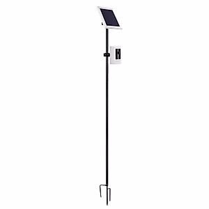 Holicfun 2-in-1 Ground Stake Mount Stand for Outdoor Security Cameras and Solar Panels, Universally Compatible with Ring, Blink, Google Nest, Eufy, Arlo, Wyze, SimpliSafe, and More (Black)