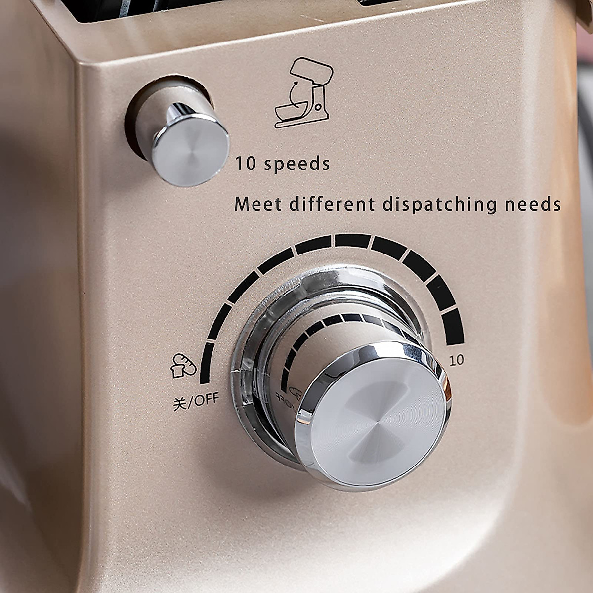 CLING 1000W Kitchen Stand Mixer Dough Mixers 10 Speed LED Liquid Crystal Display Timing Function with Dough Hook, Beater & Egg Whisk 6.2L Large Capacity