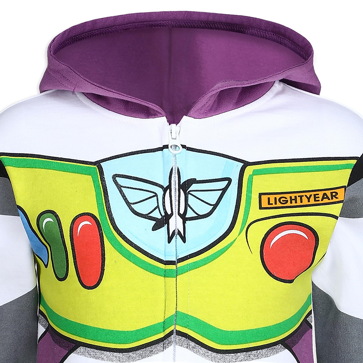 Disney Toy Story Woody or Buzz Lightyear Boys Zip Up Hoodie for Toddler and Little Kids White