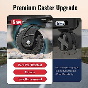 KOSTANZO Folding Hand Truck - Lightweight Dolly Cart with 4 Wheels & 2 Elastic Straps, Collapsible Luggage Cart with Adjustable Handle of 3 Levels for Traveling, Offices, Shopping (15.8" x 12.6")