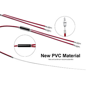BMX Bike Gyro Brake Cables,Full Kit BMX Bicycle Brake Line Set Cable Wire,Front + Rear (Upper + Lower) with Spinner Rotor (Complete Set) for Bike Part Replacement - Red (RED)