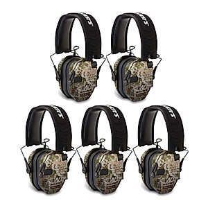 Walkers Razor Slim Electronic Shooting Ear Muff (Kryptek Camo) 5-Pack Bundle (5 Items)
