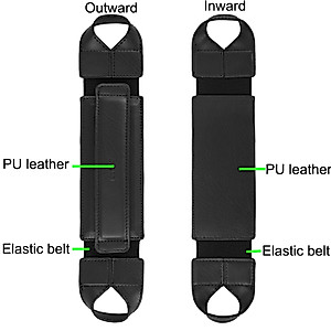 joylink Universal Tablet Hand Holder Strap, 360 Degrees Swivel LeathJer Handle Grip with Elastic Belt, Secure & Portable for 10.1" Tablets (Samsung Asus Acer iPad etc), Black
