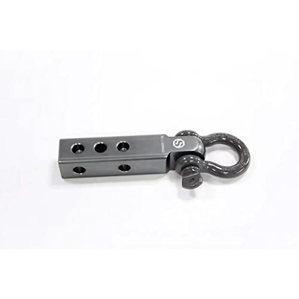 SALMAN 5T Aluminum Alloy 6061 Long Hitch Receiver and Bow-Shackle and Pin with R Clip Winch Accessories (Grey)