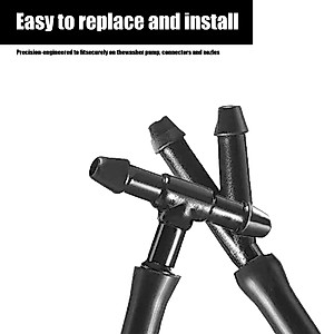 UGSHY 13Ft Car Windshield Washer Hose Kit, Universal Washer Fluid Hose with 30 Hose Connectors, Suitable for Most Car Windshield Fluid Tubing (Black)