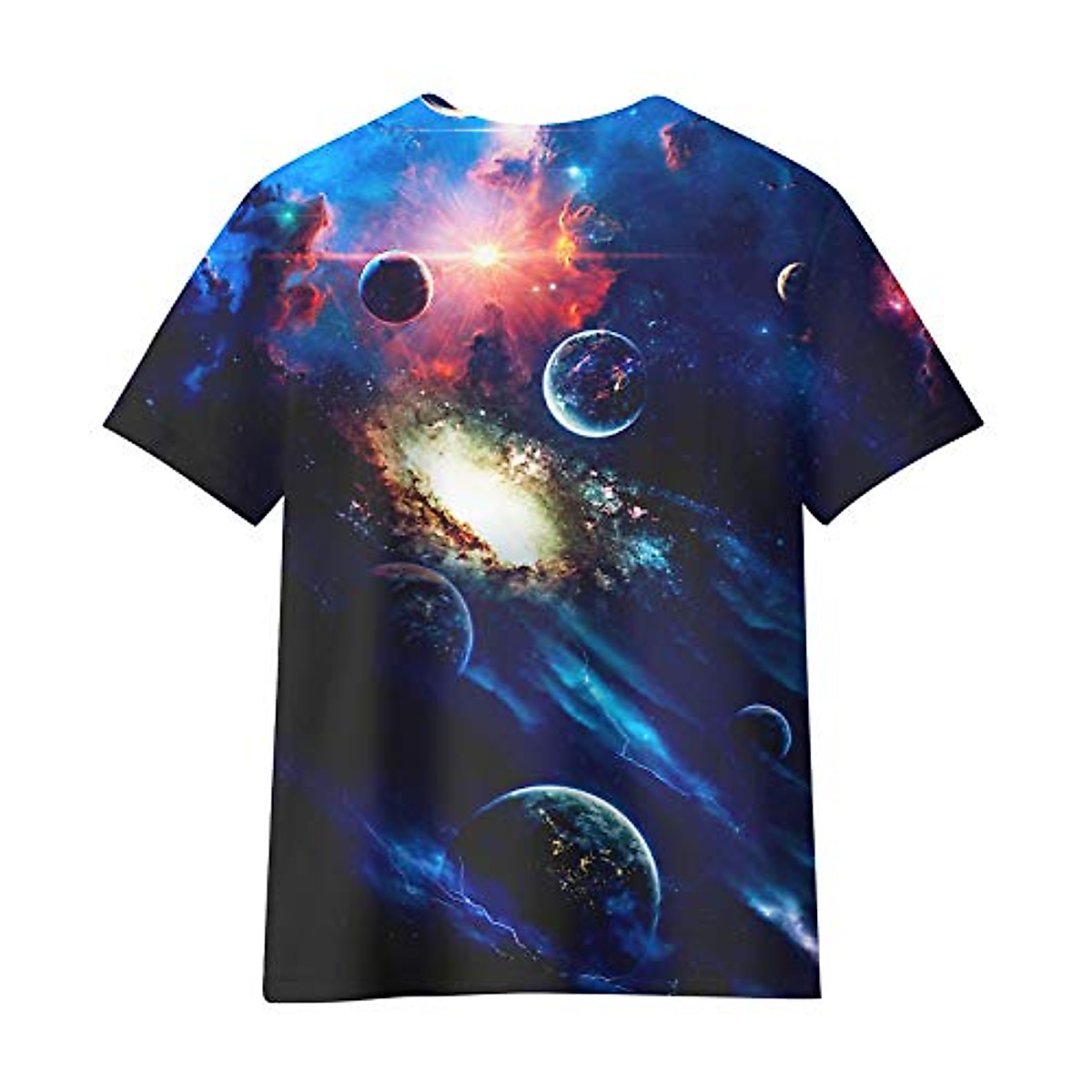 SYAIMN 3D Print T-Shirts Cool Graphic Tops Tees Space Short Sleeve Shirts for Boys Girls 8-10 Years