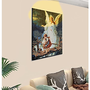 liziciti DIY Diamond Painting Kits Religion Theme 5D Diamond Pictures for Adults Catholic, Rhinestone Diamond Paintings Art Craft Kits for Home Wall Decor Canvas 12x16inch (Angel)