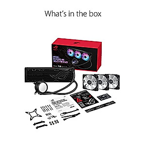 ASUS ROG RYUO III 360 ARGB All-in-one AIO Liquid CPU Cooler 360mm Radiator, Asetek 8th gen Pump Solution, Anime Matrix™ LED Display and ROG AF 12S ARGB Fan.