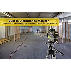Firecore Laser Level Self Leveling 2x360 Green Beam Dual Plane Leveling and Alignment Laser Tool for Construction and Picture Hanging, Magnetic Pivoting Base Included(F92T-XG)