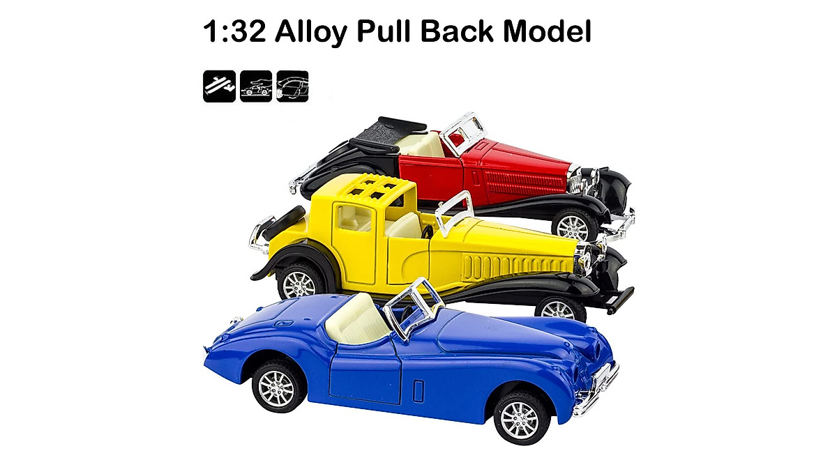 Collectible 6 Pack Diecast Antique Cars - Vintage Models