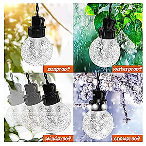 AWQ 35 FT Globe String Lights Outdoor Commercial Grade Light with 20 G50 Shatterproof LED Bulbs Waterproof Extendable for Indoor Outdoor Wedding Garden Party Christmas Trees Decoration (Warm)