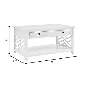 Alaterre Furniture Coventry 36" W Wood Coffee Table with 1-Drawer