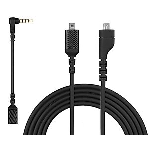 Replacement Arctis Headset Cord Audio Cable Compatible with SteelSeries Arctis 7, Arctis 5, Arctis 3, Arctis Pro Wireless, Arctis Pro Gaming Headsets Cable, 3.5mm Male to Female Cable Adapter Included