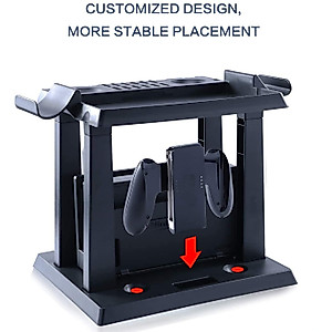 ANNMETER Switch Game Station Organizer with Controller Charger, Charging Dock for Switch, Joycons, Pokeballs, Pro Controller, Accessories Kit Storage