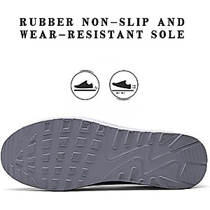 Fitsshoes Women Orthopedic Sneakers,Slip-On Light Air Cushion Orthopedic Sneaker Platform Diabetic Walking Shoes (Black,41)