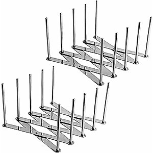 Hovico 2Pcs Pot Lid Holder, Kitchen Cabinet Pantry Pan and Pot Lid Organizer Rack Holder,Adjustable Pot Lid Organizer,for Cabinet Counter RV Sink (2Pcs)