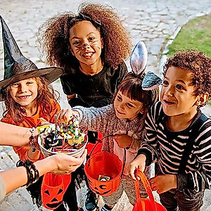 Hfpengzan 300 Pcs Halloween Cellophane Candy Bags,Self Adhesive Clear Cookie Treat Bags for Kids Halloween Party Favor Supplies