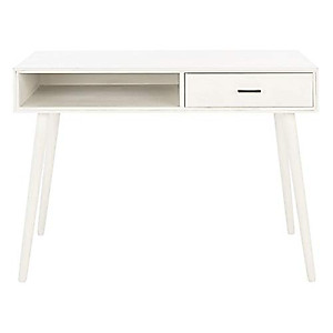 SAFAVIEH Home Collection Remy Distressed White 1-Drawer Writing Desk