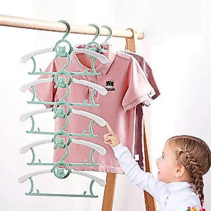 Baby Hangers for Nursery Closet,20pcs Retractable Adjustable and Non-Slip for Toddler Kids Child Closet Hangers