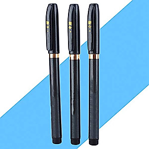 Yosoo Health Gear 3Pcs Calligraphy Soft Tip Pens, Soft Calligraphy Pens, Chinese Japanese Calligraphy Shodo Brush Ink Pen Writing Drawing Craft SG