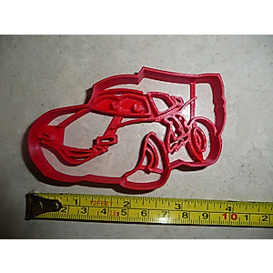 YNGLLC LIGHTNING MCQUEEN RACE CAR CARS CARTOON CHARACTER SPECIAL OCCASION COOKIE CUTTER BAKING TOOL 3D PRINTED MADE IN USA PR2293, Red