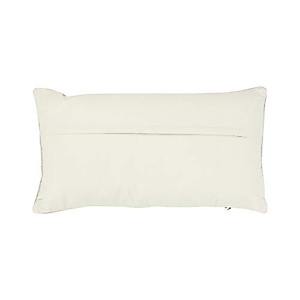 Creative Co-Op Love Chindi Appliqued Rectangle Cotton Tassel Corners Lumbar Pillow, Multicolor