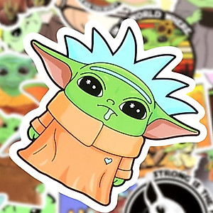 Baby yoda Stickers, [50pcs] Anime Stickers for Water Bottles Vinyl Waterproof Stickers for Car Motorcycle Decal Stickers