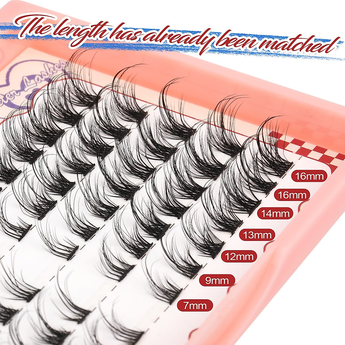 Anime Lashes Individual Manga Eyelashes Natural Look Lashes Wispy Clear Band Strip Eyelashes Spiky Korean Style Lashes Pack by Goddvenus (8 Pairs 4 Styles)