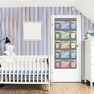 VERONLY Weekly Hanging Closet Organizer for Kids,Day of Week Kids Clothes Organizer,School Clothing Storage Monday to Friday Hanging Closet Organizer Shelves for Bedroom,Bathroom,Dorm (Grey)