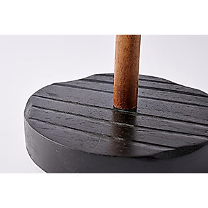 Mud Pie Paper Towel Holder, Black, 15 1/4" x 5 1/2" Dia