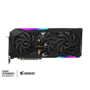 GIGABYTE AORUS Radeon RX 6800 XT Master 16G Graphics Card, MAX-Covered Cooling, 16GB 256-bit GDDR6, GV-R68XTAORUS M-16GD Video Card
