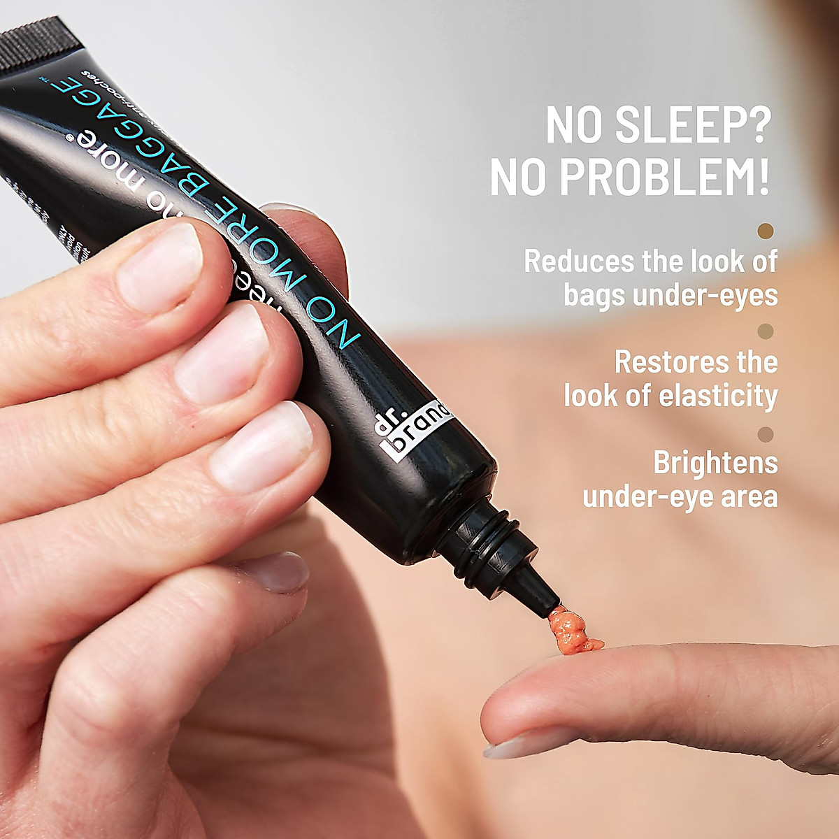 Dr. Brandt Skincare needles no more NO MORE BAGGAGE eye de-puffing gel TRAVEL SIZE, 7 g.