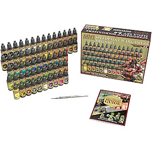 Army Painter Speed Paint Mega Set with 60 Acrylic Paints, Metallics, Brush for Warhammer 40k Miniatures