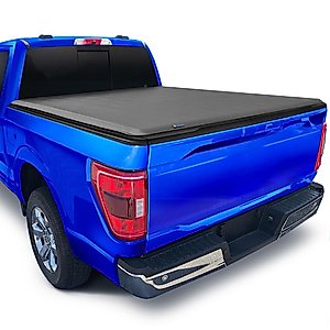 Tyger Auto T1 Soft Roll Up Truck Bed Tonneau Cover Compatible with 2004-2008 Ford F-150; 2005-2008 Lincoln Mark LT | Styleside 6.5' Bed (78") | TG-BC1F9020 , Black